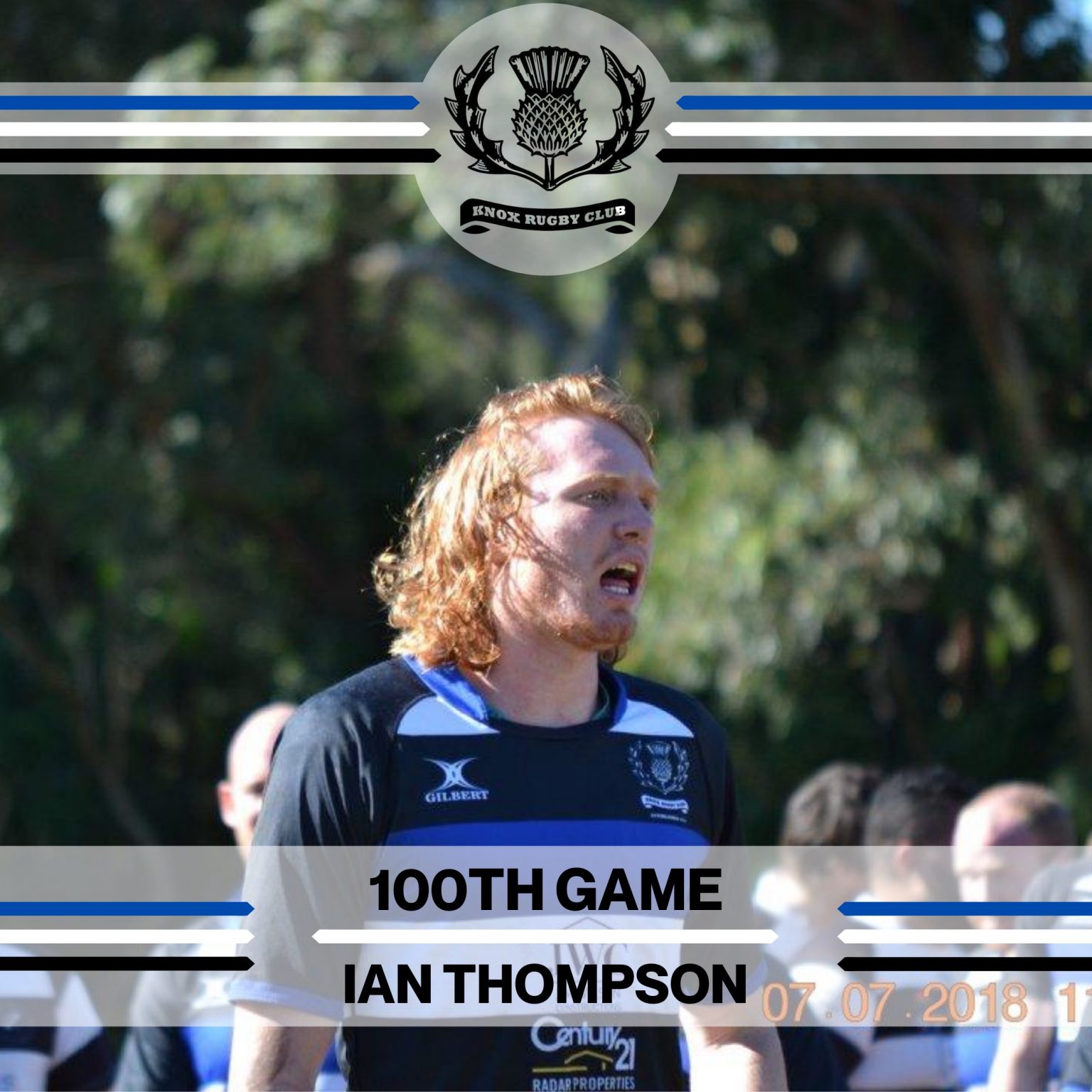 Ian Thompson - 100th Game » Knox Rugby Club